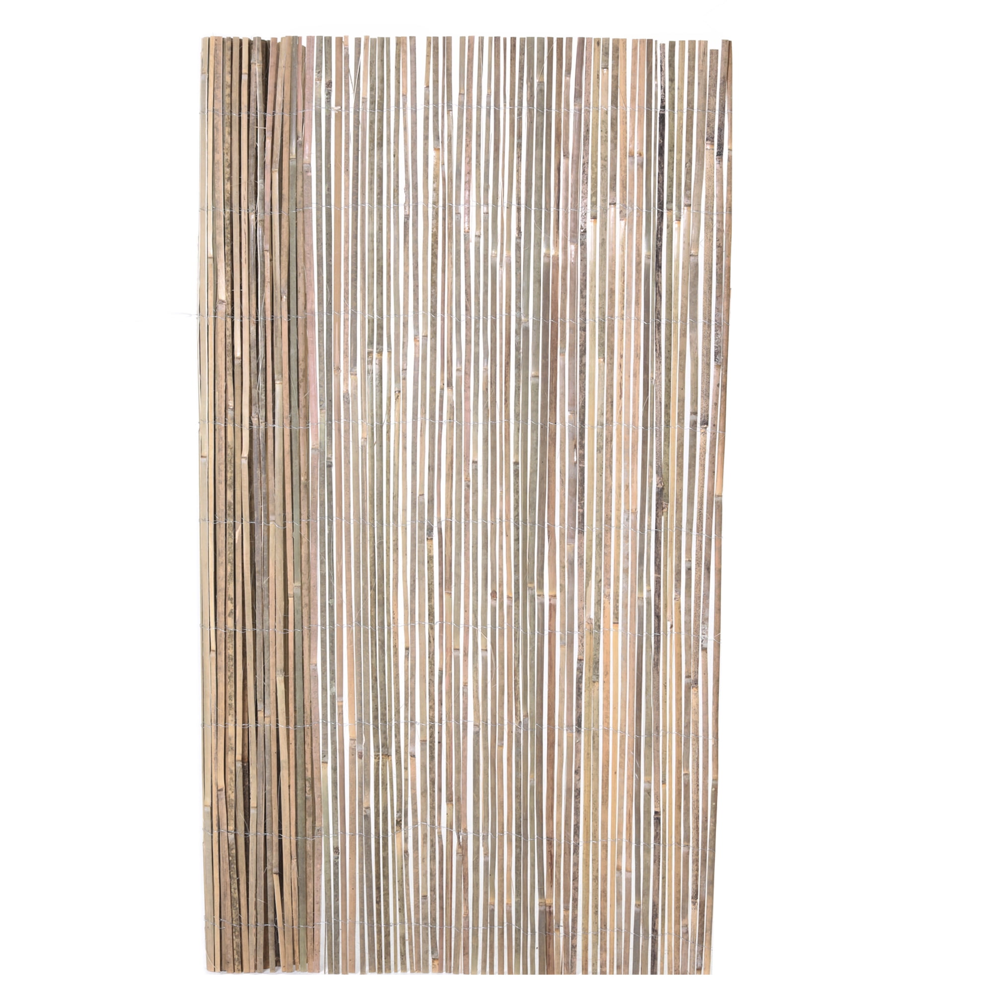Buy Backyard X-Scapes Natural Raw Split Bamboo Slat Fence 72 in H x 192 ...