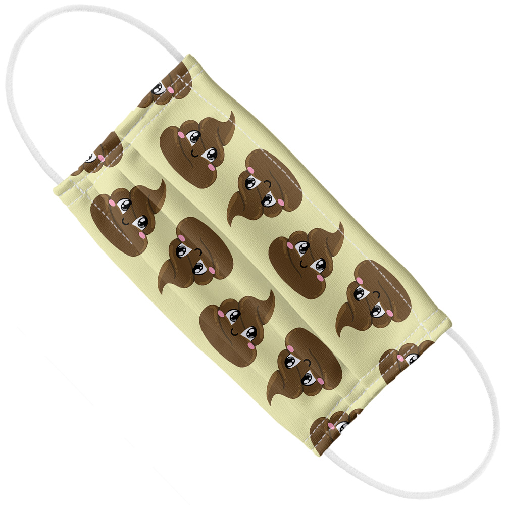 Cute Poop Pattern 1-Ply Reusable Face Mask Covering, Unisex - Walmart.com