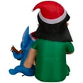 Gemmy Christmas Inflatable Lilo and Stitch in Santa Hats, 4 ft Tall ...
