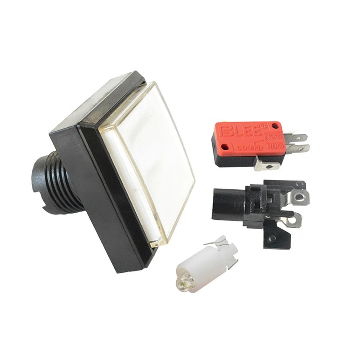 Arcade Square Push Buttons Illuminated 12V LED Lamp Built-in ...