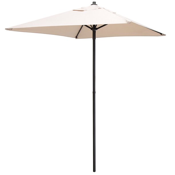Gymax 5ft Patio Square Market Table Umbrella Shelter 4 Sturdy Ribs ...