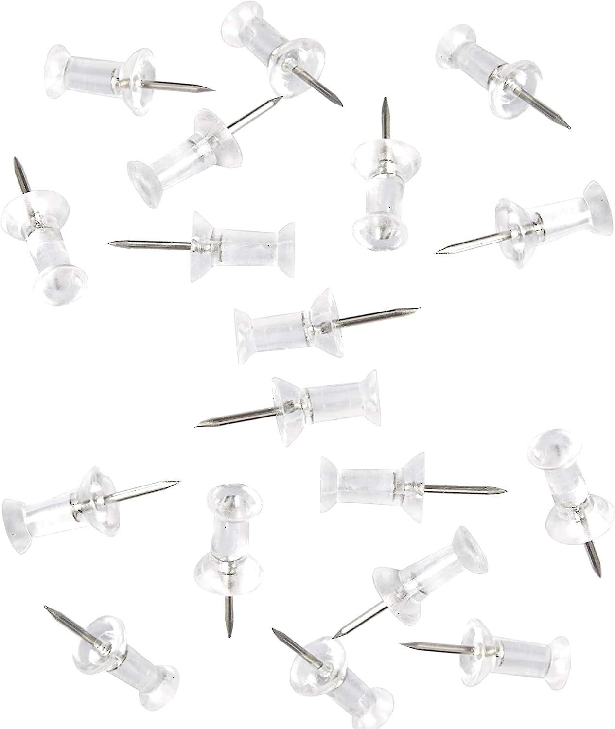 Push Pin,Scheam 500 Pcs Plastic Thumb Tacks Clear Push Pins Drawing ...