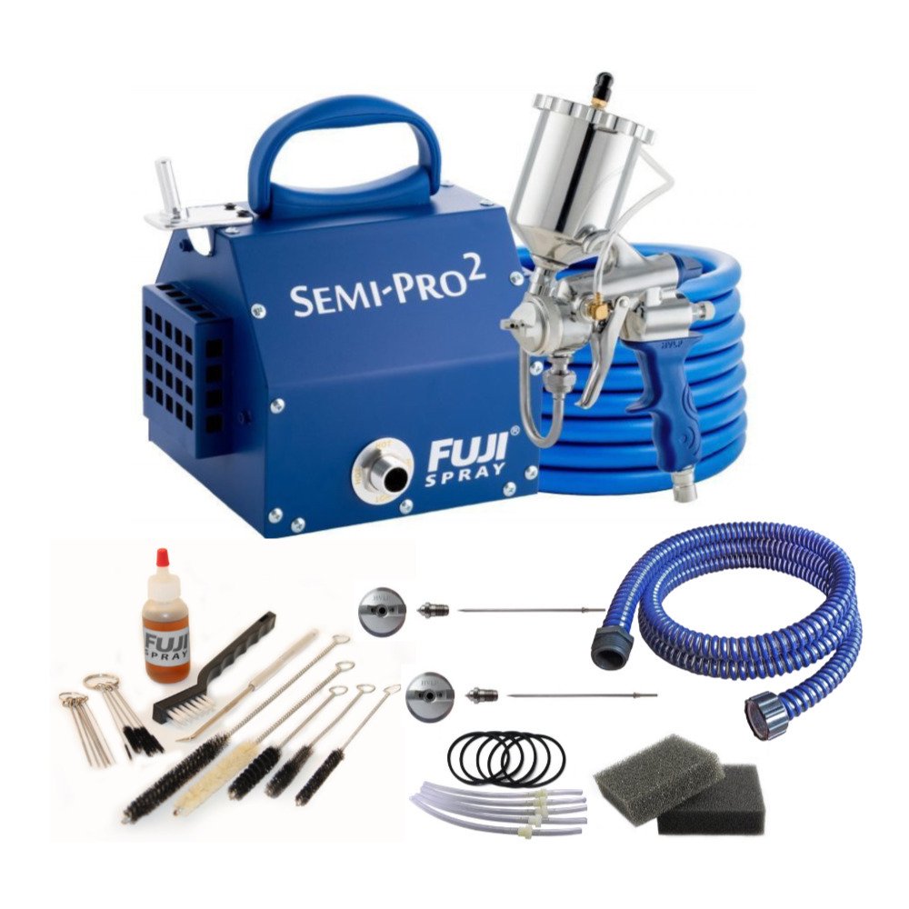 Fuji Spray Semi-PRO 2 Gravity HVLP Spray System with Pro Accessory ...