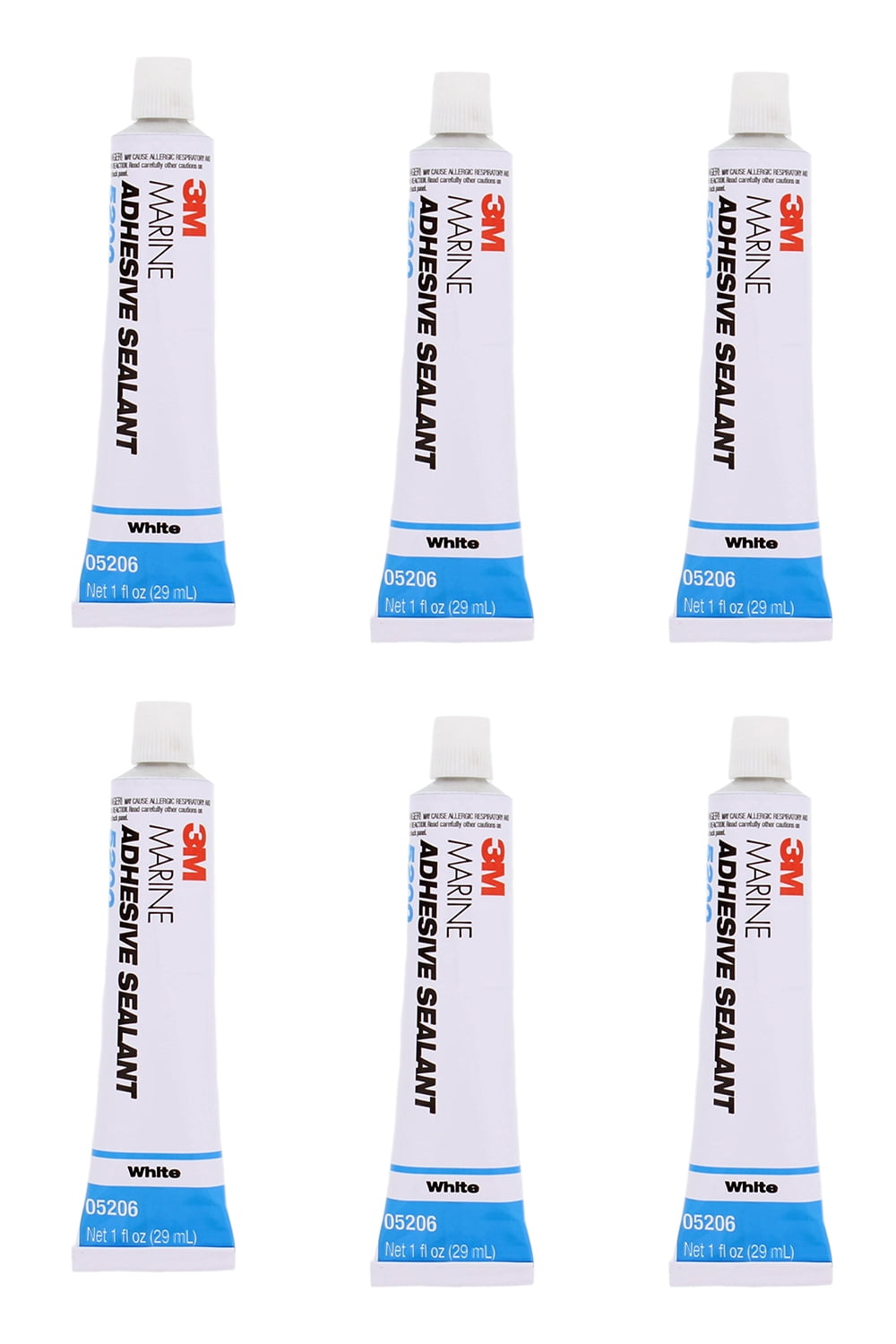 3M 05206 Marine Adhesive Sealant 5200, 1 oz, White, 6-Pack - Walmart.com