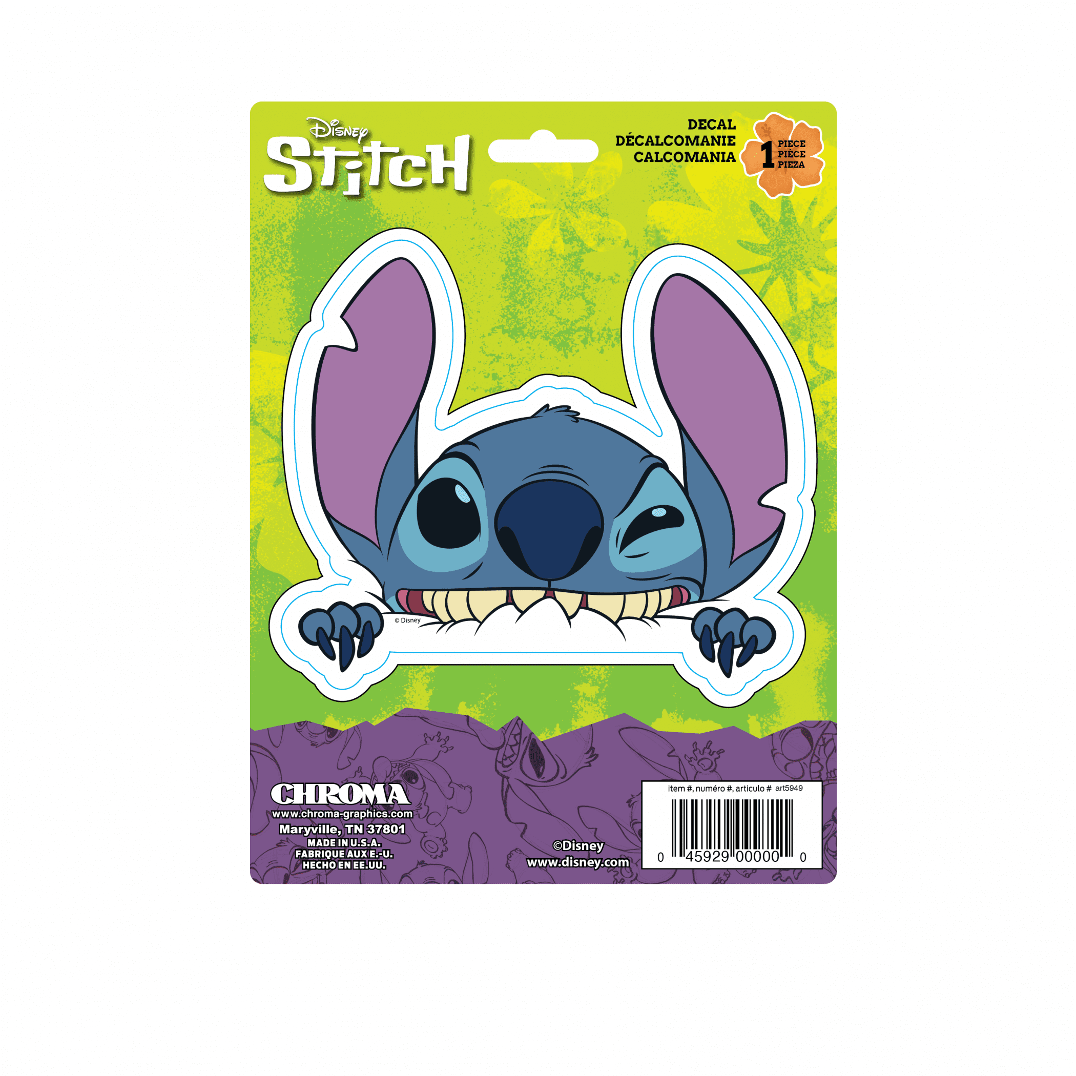 Stitch Peeking 6x8 Car Window Decal - Walmart.com