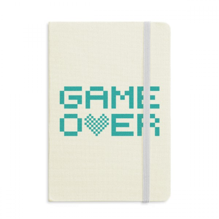 Blue Game Over Pixel Notebook Official Fabric Hard Cover Classic ...