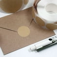 500pcs Roll Of Brown Round Craft Sticker Adhesive Labels For Craft ...