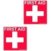 5inx5in Red First Aid Sticker Vinyl Medical Emergency Sign Decal ...