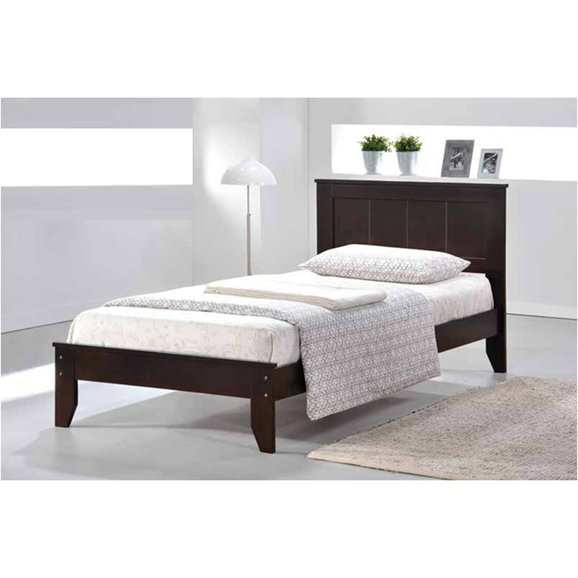 Click here for Titus Layla Espresso Finish Wood Frame Platform Be... prices