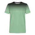 Blczomt Casual T Shirts Men Short Sleeve Crewneck Green Tees Gradient ...