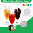 200 Pcs Plastic Straws Disposable -Straws Drinking Plastic -8.8inch ...