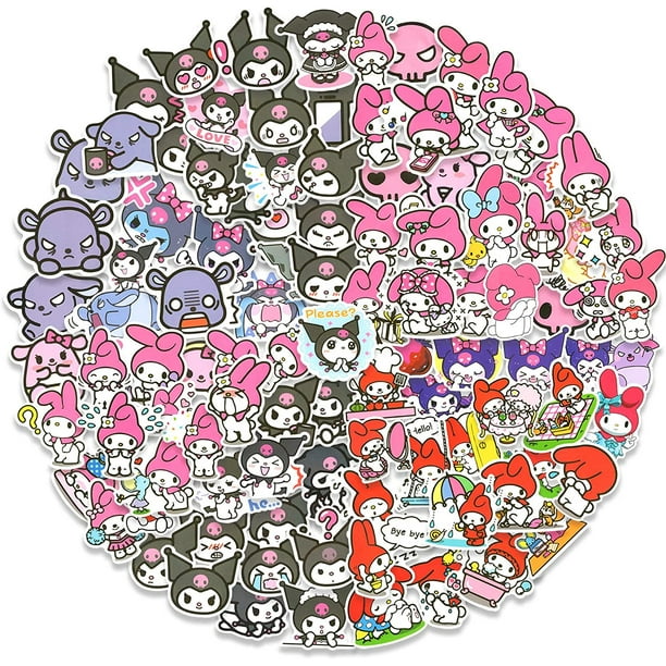 100pcs Stickers Pack, My Melody Stickers for Laptop Water Bottle ...