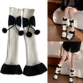 An1meStyles Leg Warmers with Bows and Ball Detail Elastic Winter Socks ...