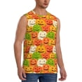 Balery Cartoon Pumpkins Men's Sleeveless Muscle Shirts Workout Tank Top ...