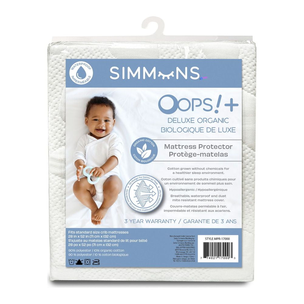 Click here for Simmons Oops! Deluxe Organic Mattress Protector prices