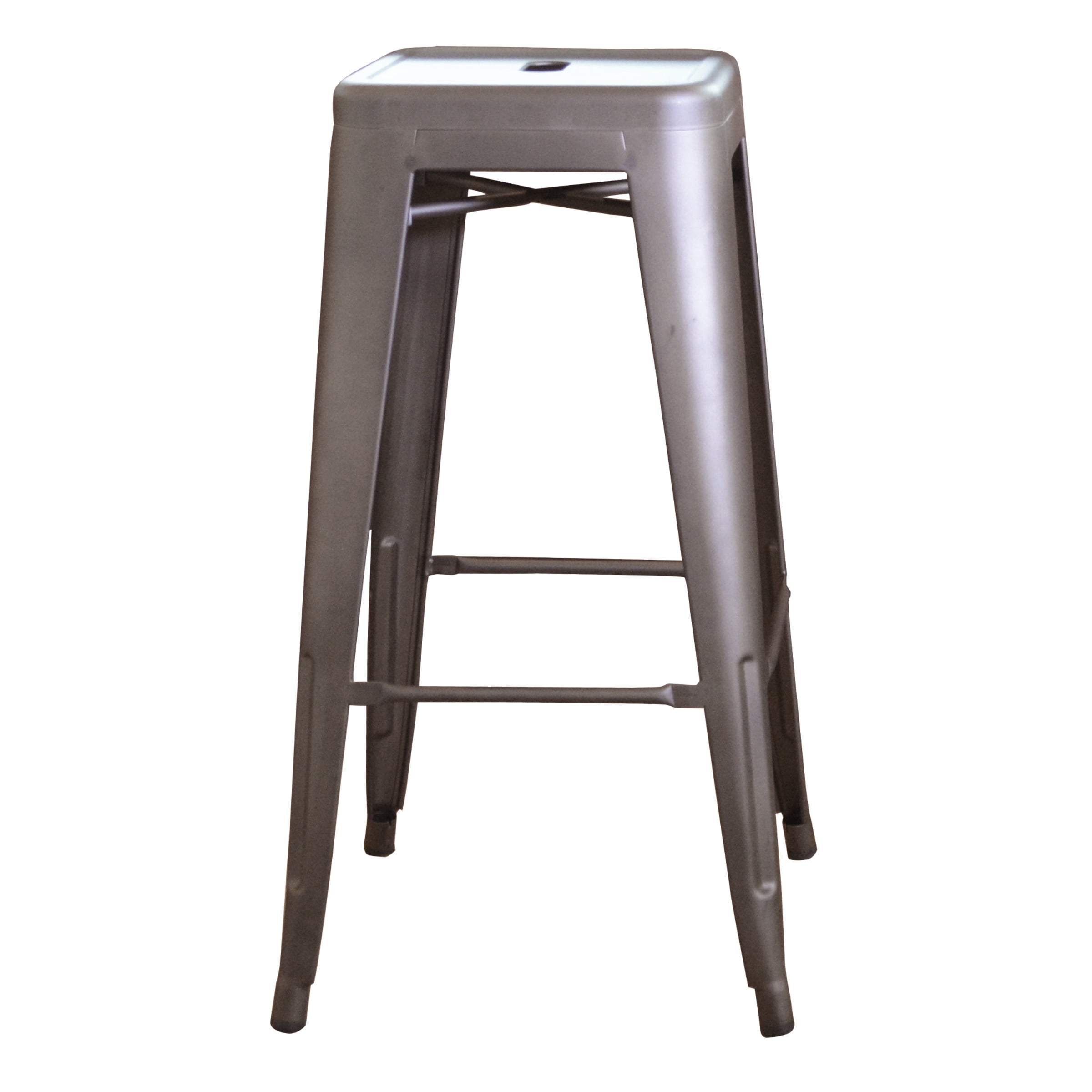 AmeriHome Loft Gun Metal Silver Metal Bar Stool - Walmart.com