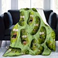 Cozy Pickle-Themed Flannel Throw Blanket - Soft, Warm & Smooth ...