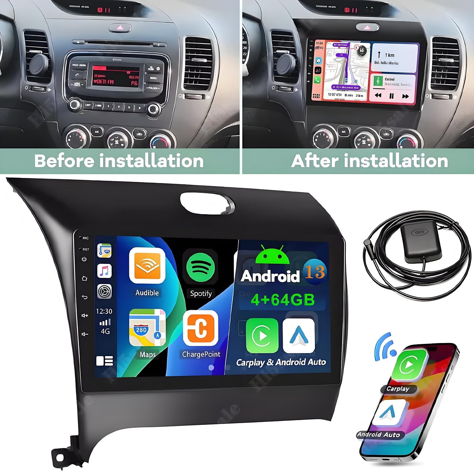 Click here for Ikasefu 2g+32g For Kia Forte Cerato K3 2013-2018 A... prices