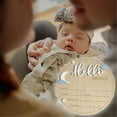 Baby Announcement Sign,5.9 Inch Wooden Hello World Newborn Signs, Birth ...
