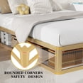 "HOMEFORT Full Size Bed, 14"" Bed Frame, Steel Slat, Mattress ...