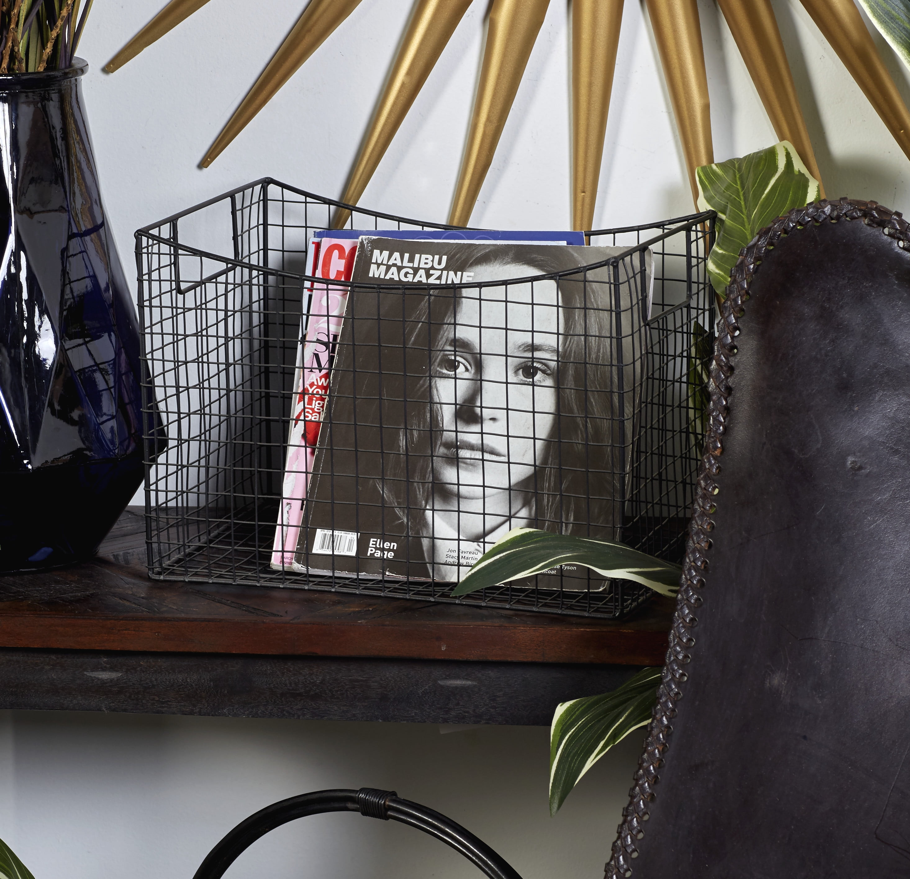 DecMode Set of 3 Industrial 15, 16, and 17 Inch Rectangular Iron Wire ...