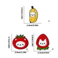 Cartoon Kitten And Fruit Alloy Brooch Lovely Strawberry Banana Tomato ...