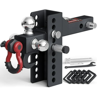 Trimax TRZ6AL-RP Razor Aluminum Adjustable Drop Hitch, Pin & Clip - 6 ...