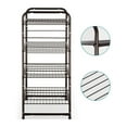 4 Tier Heavy Duty Metal Shoe Rack, Adjustable Wire Grid Organizer for ...