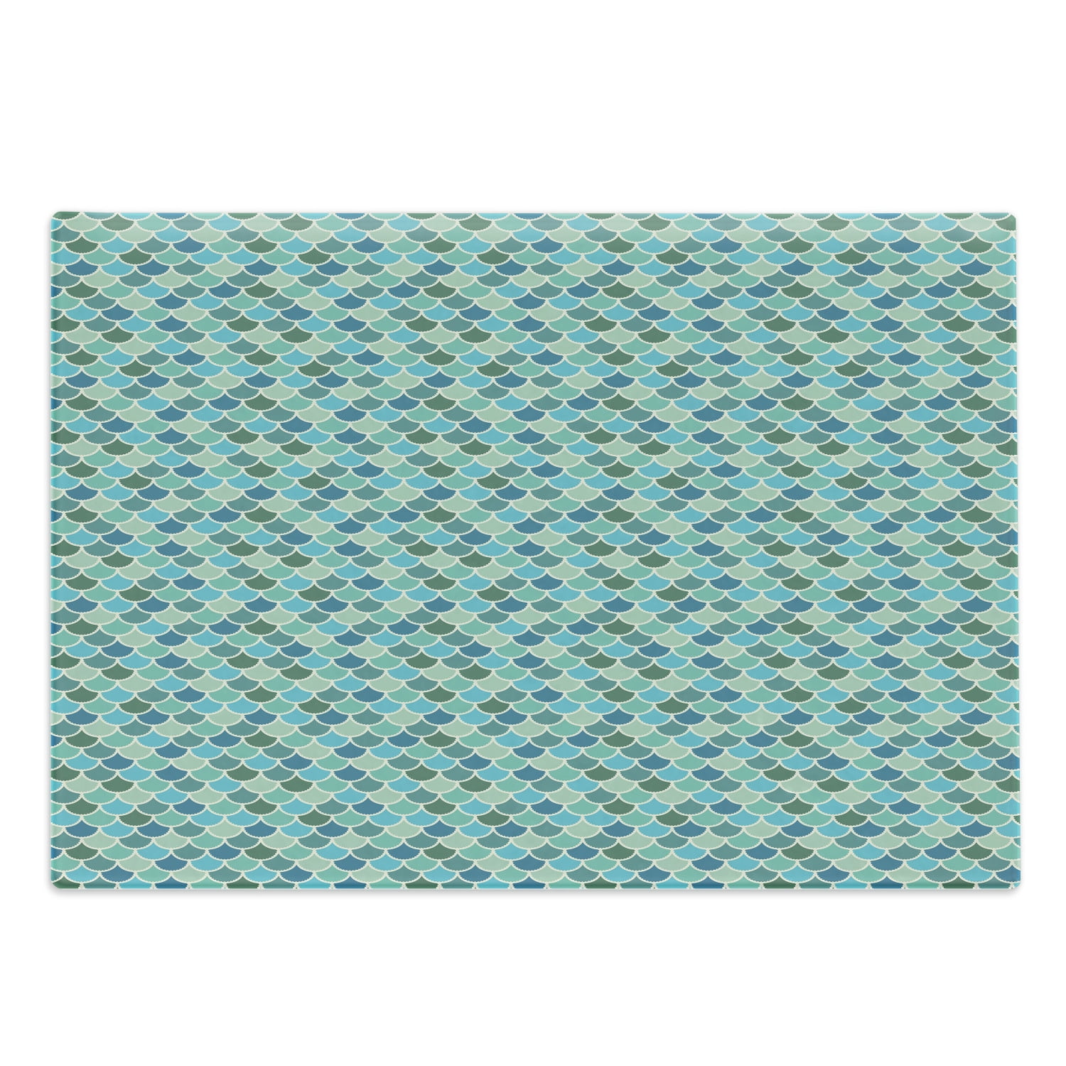 Nautical Blue Cutting Board, Mermaid Scale Inspired Pattern with Japan ...