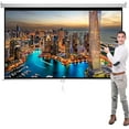 100 Inch Pull Down Projector Screen and Stand Portable Outdoor and ...