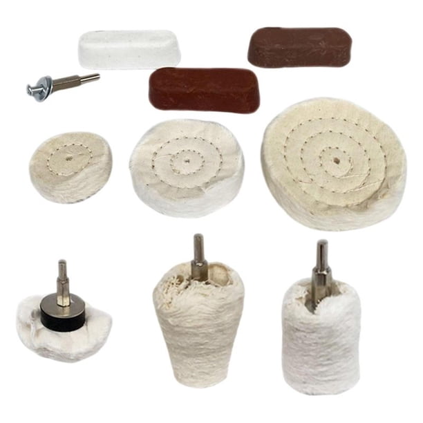 10 Buffing Pad Polishing Wheel Kits, Included Rouge Compound, Cone ...