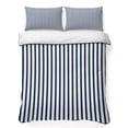 Abstract Navy Blue Stripe 3 Pieces Quilt Set,1 Quilt with 2 Shams ...
