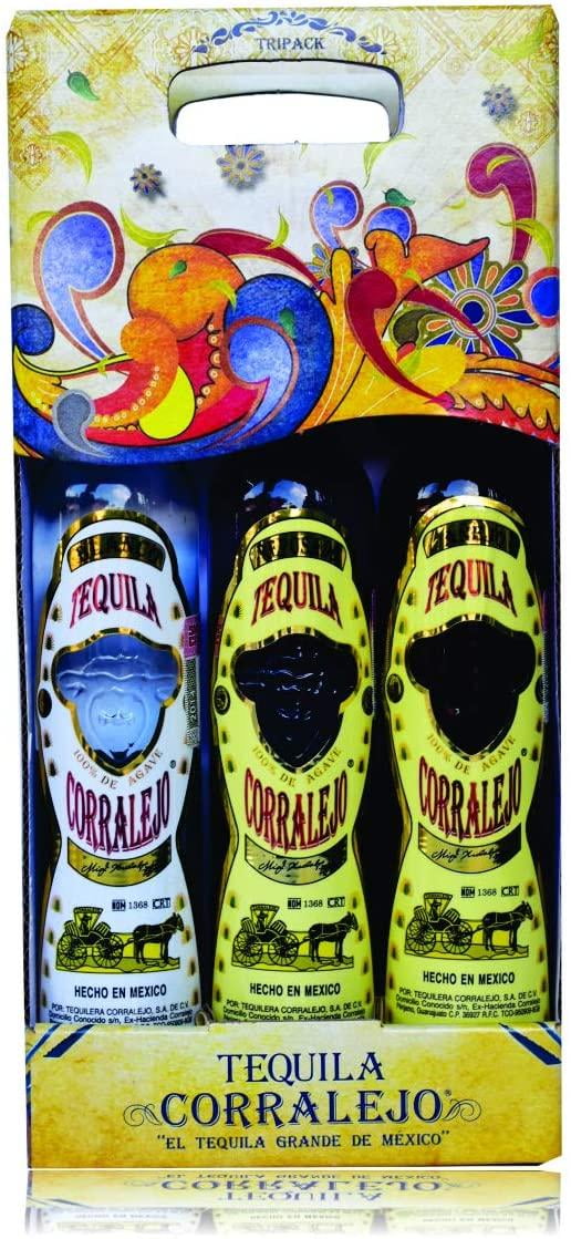 Tequila Corralejo Paquete C/3 Bco - Rep - Añejo Mini 100 ml | Bodega ...