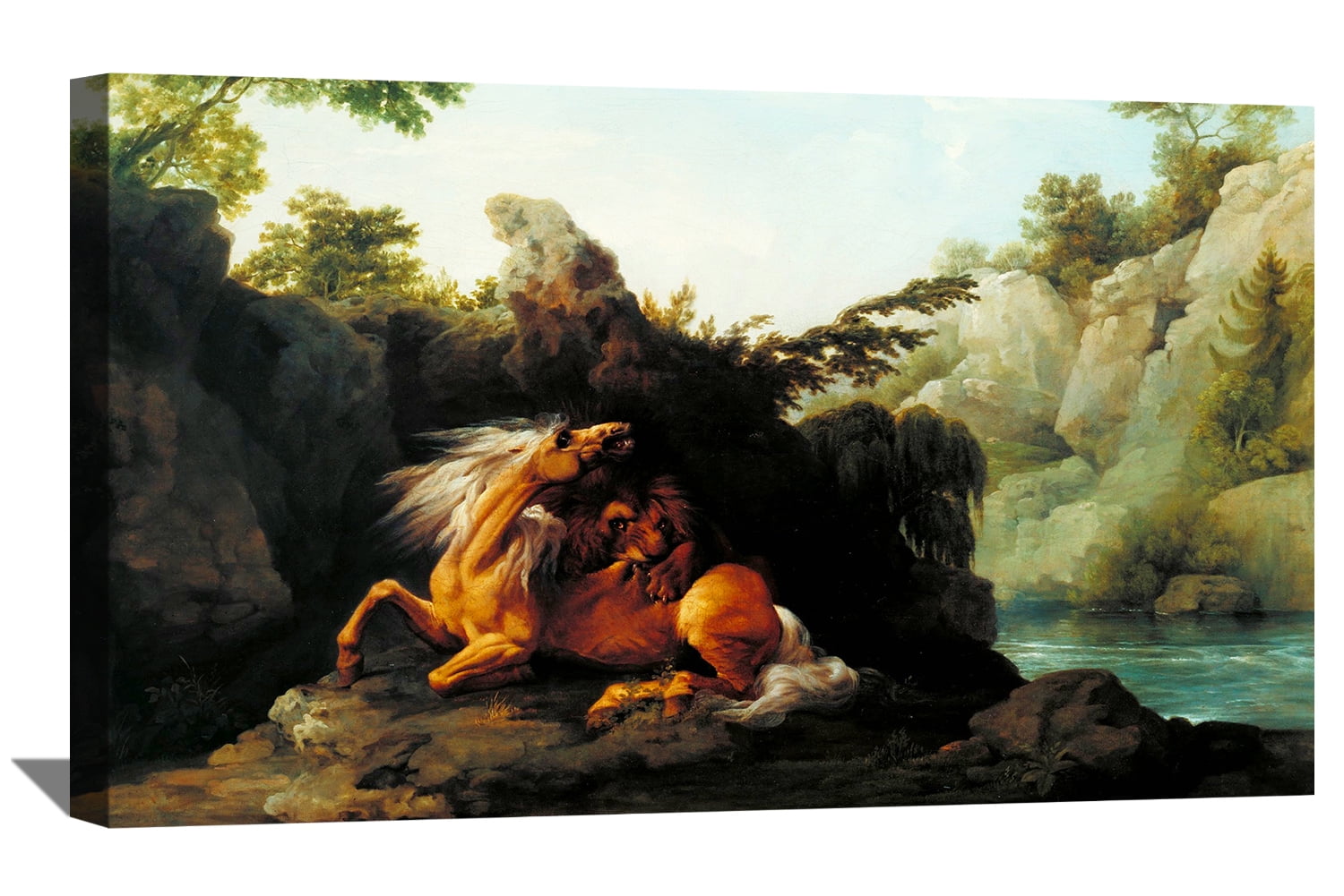 George Stubbs Paintings Sporting Art Print Horse Devoured By A Lion ...