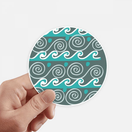 Blue Wave Mexico Totems Ancient Civilization Sticker Round Wall ...