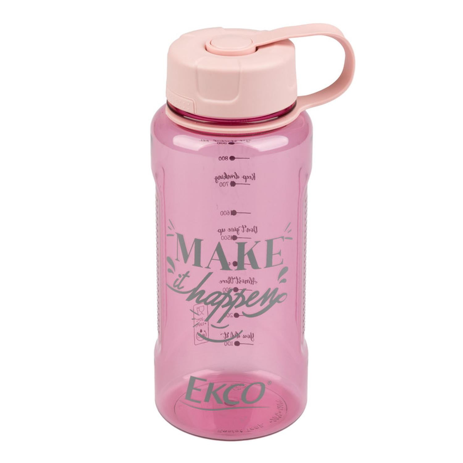 Botella de Agua EKCO 1 Litro Motivacional Rosa con Tapa de Rosca ...
