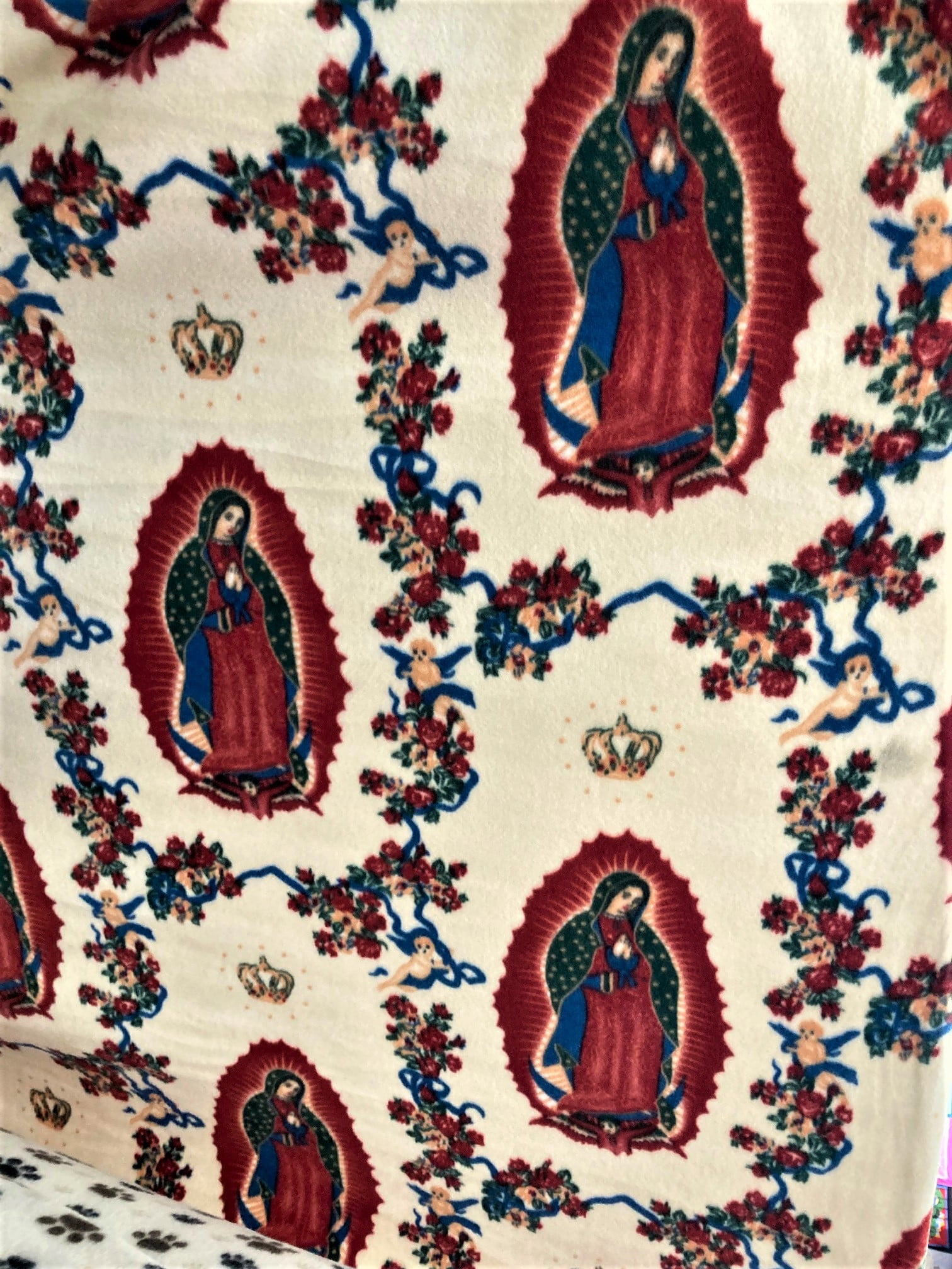 Lilly Craft Virgin Mary Fleece Print Fabric 58-60" Wide and Sold by the ...