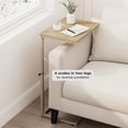 C Shaped End Table Natural (1 Pack) Ordinary For Small Spaces Living ...