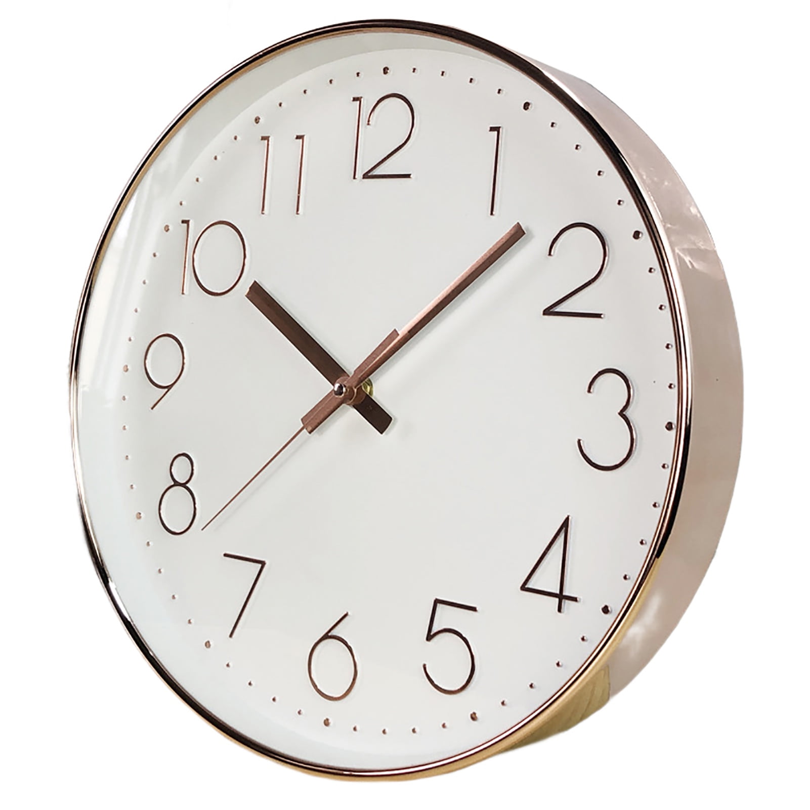 Round Hanging Wall Clock - 10 Inch, Noiseless, 3D Number, Precise, Anti ...