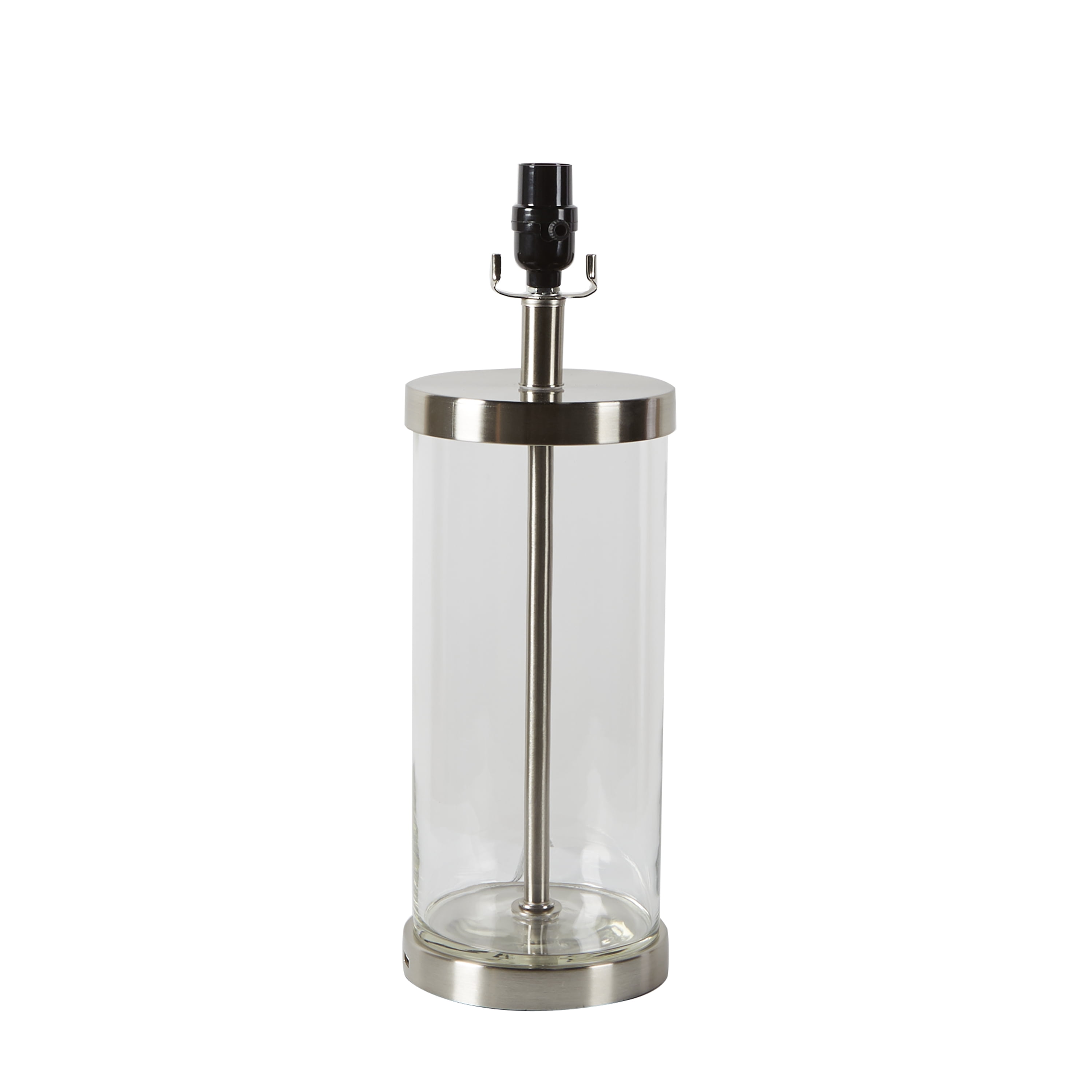 Better Homes And Gardens Fillable Glass Lamp Base With Usb Port Clear