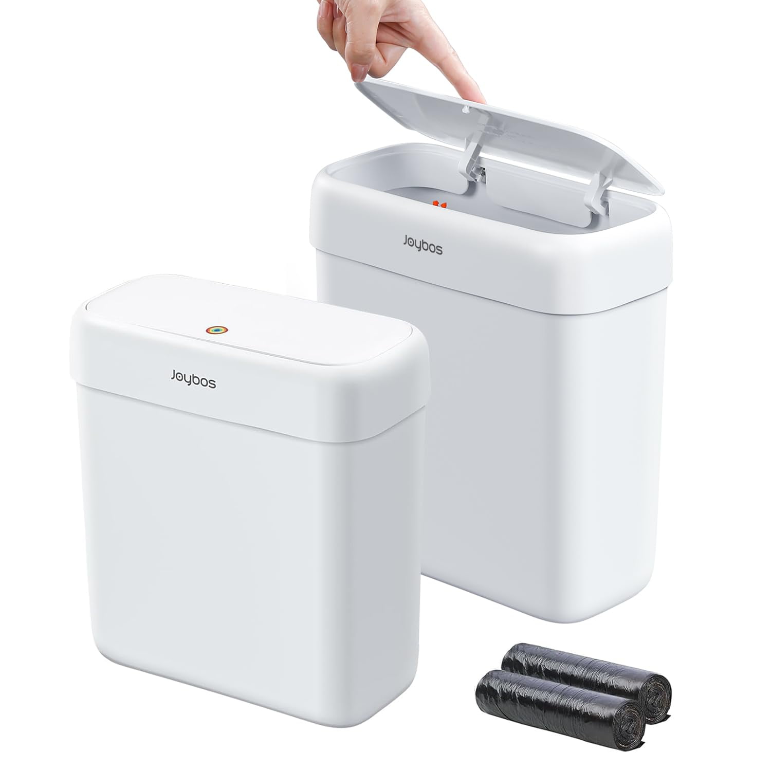Trash Can Funest, paquete de 2 unidades para baño, con tapa, 12 L y 10 ...