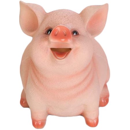 Piggy Bank Cute Pig Shaped Coin Money Box Small Resin Cash Saving Box ...
