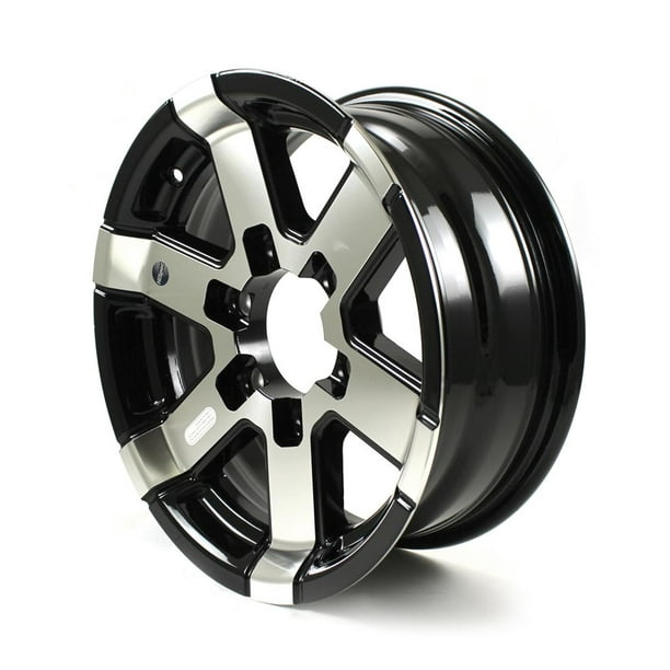 15X6 6-Lug on 5.5" Aluminum Series 07 Trailer Wheel - Black Inlay ...