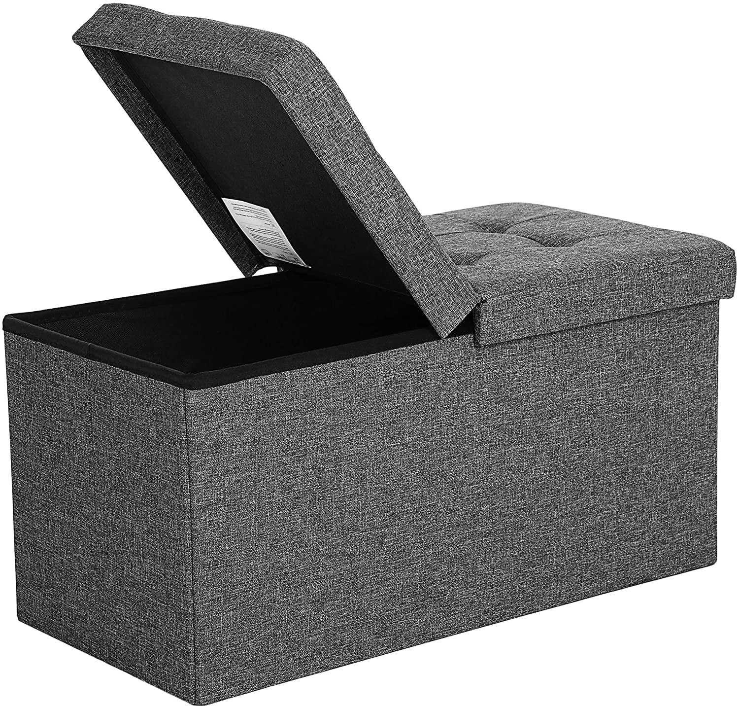 SONGMICS 29.9" Folding Storage Ottoman Bench Ottoman With Storage ...