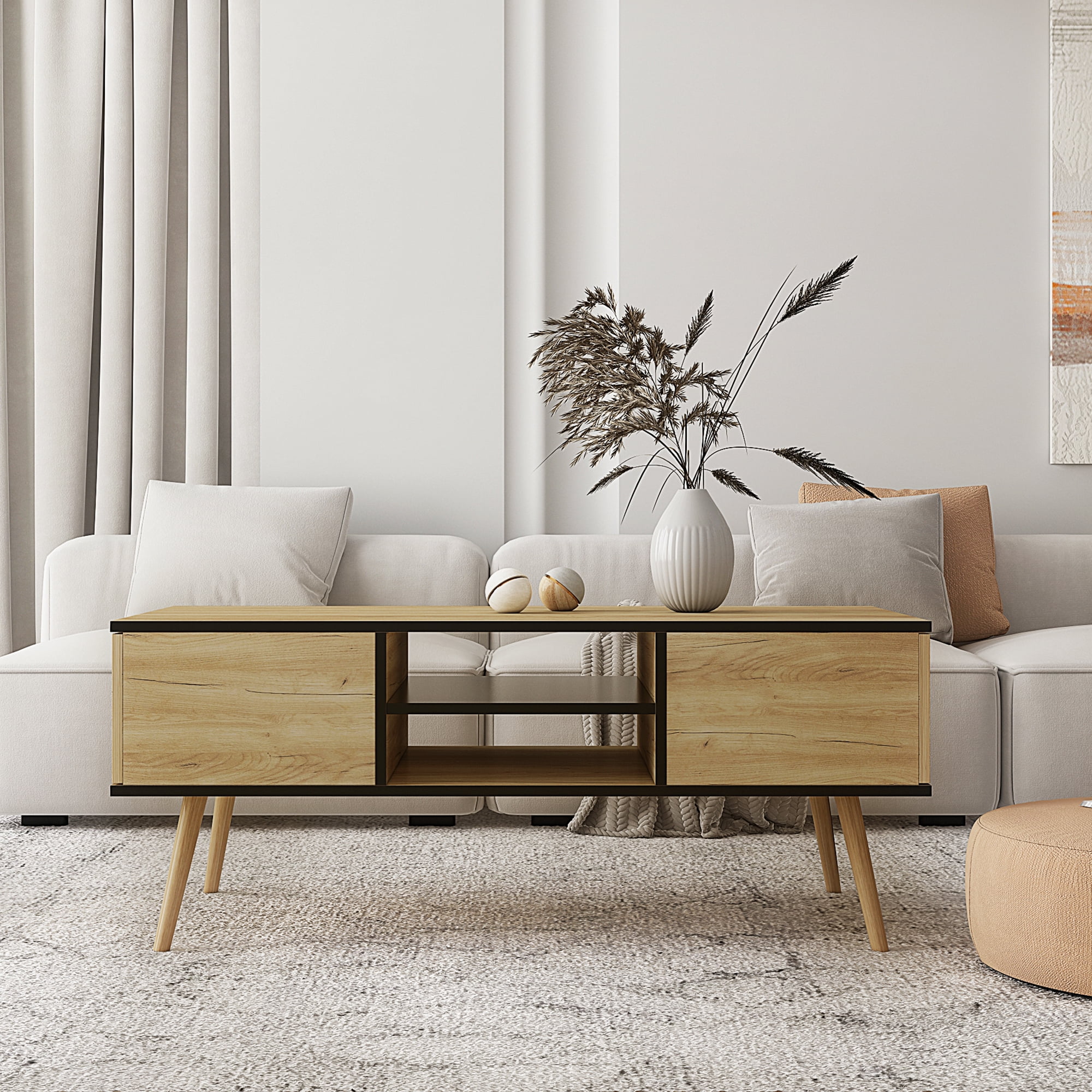 CoSoTower Coffee Table, Computer Table, Solid Wooden Leg Support, Large ...