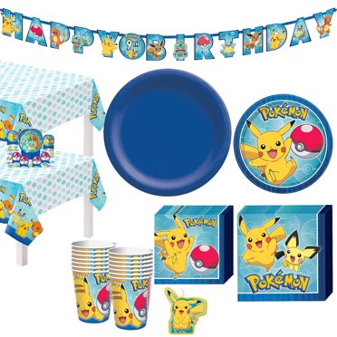 B-THERE Pokemon Party Pack Bundle - Pokemon Birthday Set, Seats 16 ...