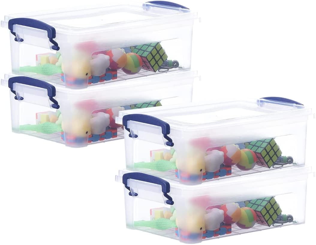 Superio Clear Plastic Storage Bins with Lids, 2 Quart (2 Pack ...
