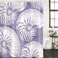 60x72 Inch Shower Curtains for Bathroom, Coastal Shell Purple Fabric ...