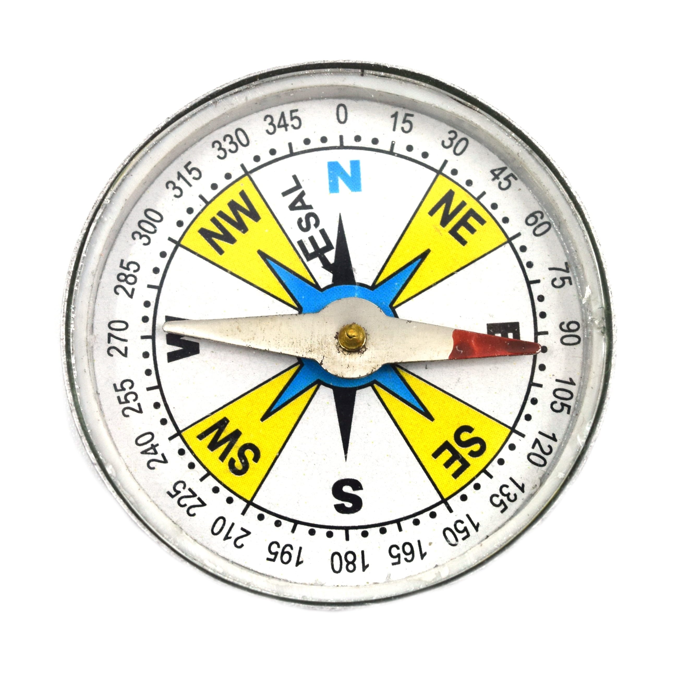 Plotting Compass, Glass Face, Aluminum Casing, 1.5" Diameter, Dial ...