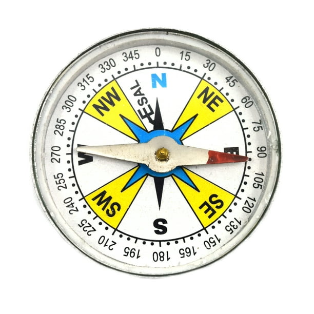 Plotting Compass, Glass Face, Aluminum Casing, 1.5" Diameter, Dial Marked - Eisco Labs - Walmart.com